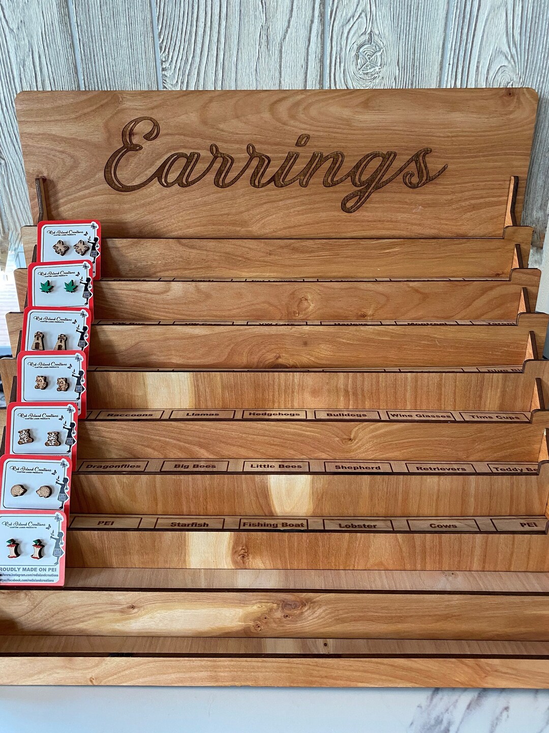 Digital File Customizable Earring Display Stand Glowforge Laser Cut ...