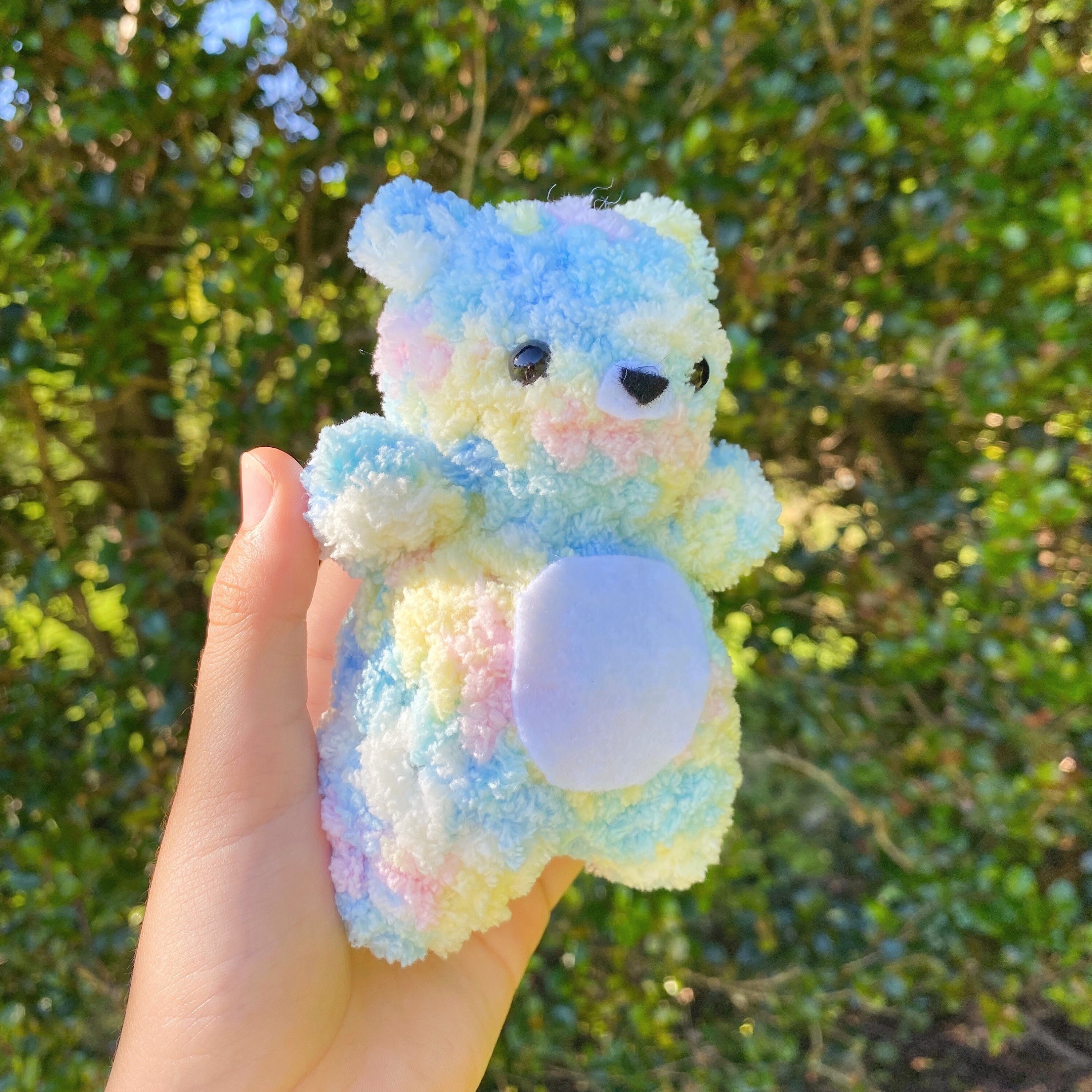 Mini Bear Plushie Confetti Bear Crochet Amigurumi | Etsy