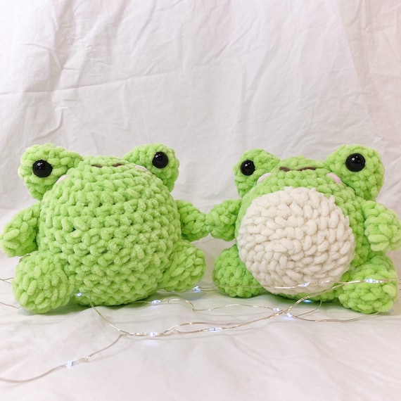 Round Frog Crochet Plushie Frog Plush Amigurumi - Etsy