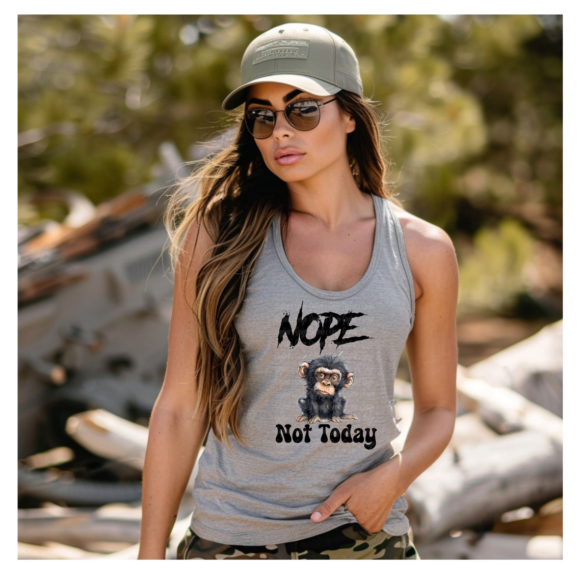 NOPE, Not Today - Monkey - PNG Sublimation Design - Etsy
