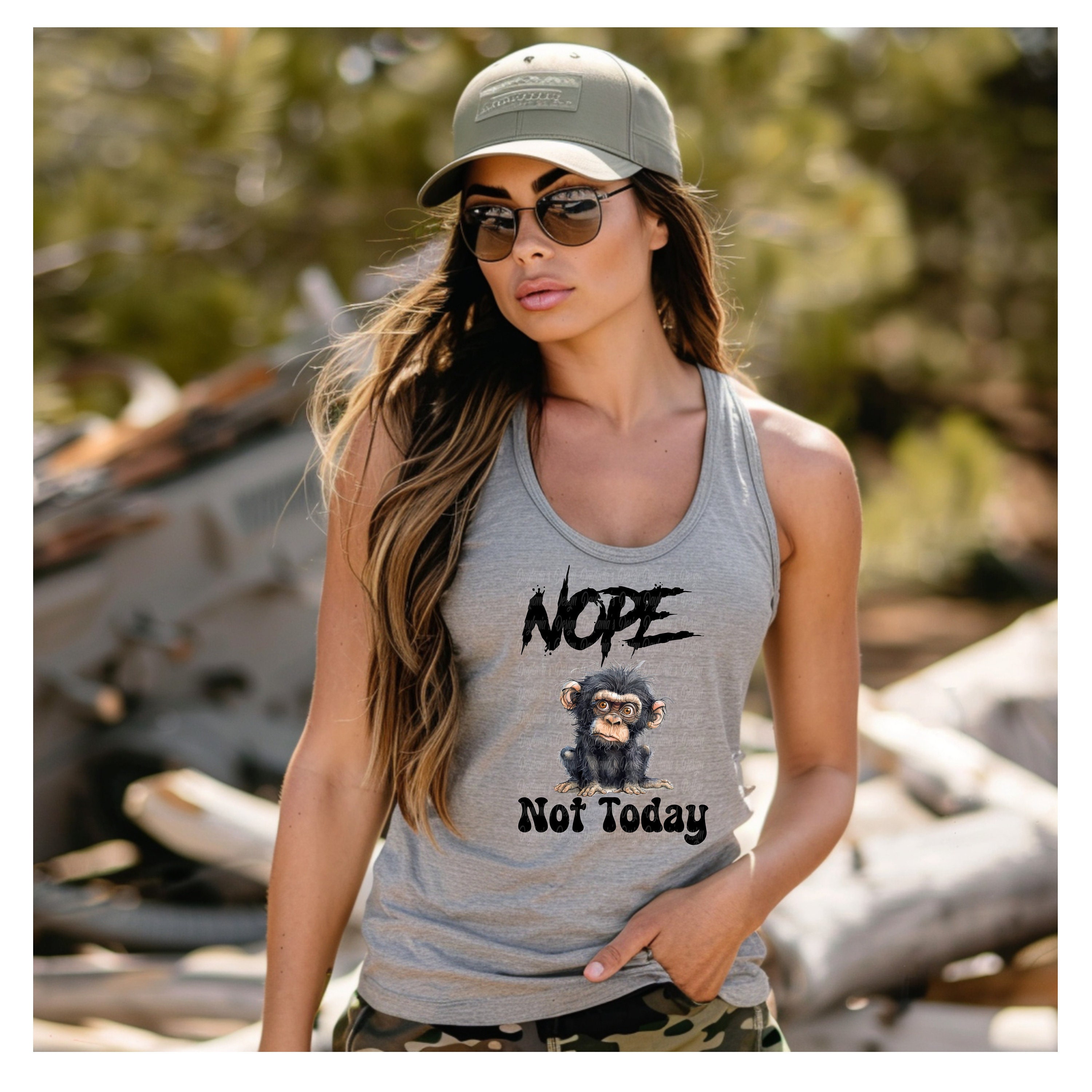 NOPE, Not Today - Monkey - PNG Sublimation Design - Etsy