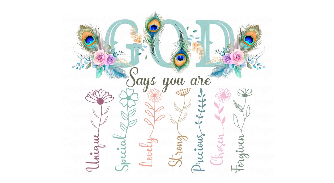 GOD Says You Are - PNG Sublimation Design - Christian - Etsy