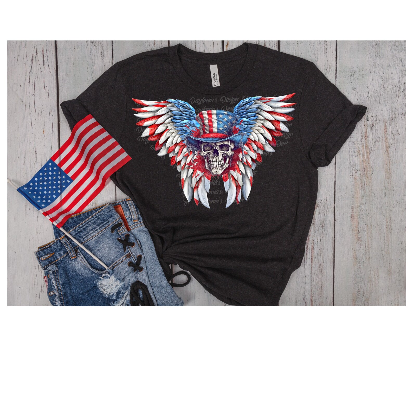 Skull-4th of July-sublimation PNG - Etsy
