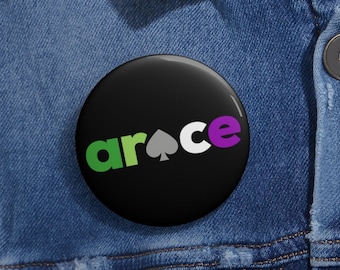 Aroace Pin Button Japanese Wave Art Aro Ace Gift Discreet - Etsy