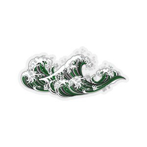 Demiromantic Sticker, Demi Romantic Flag Gift, Japanese Wave Art Decal ...