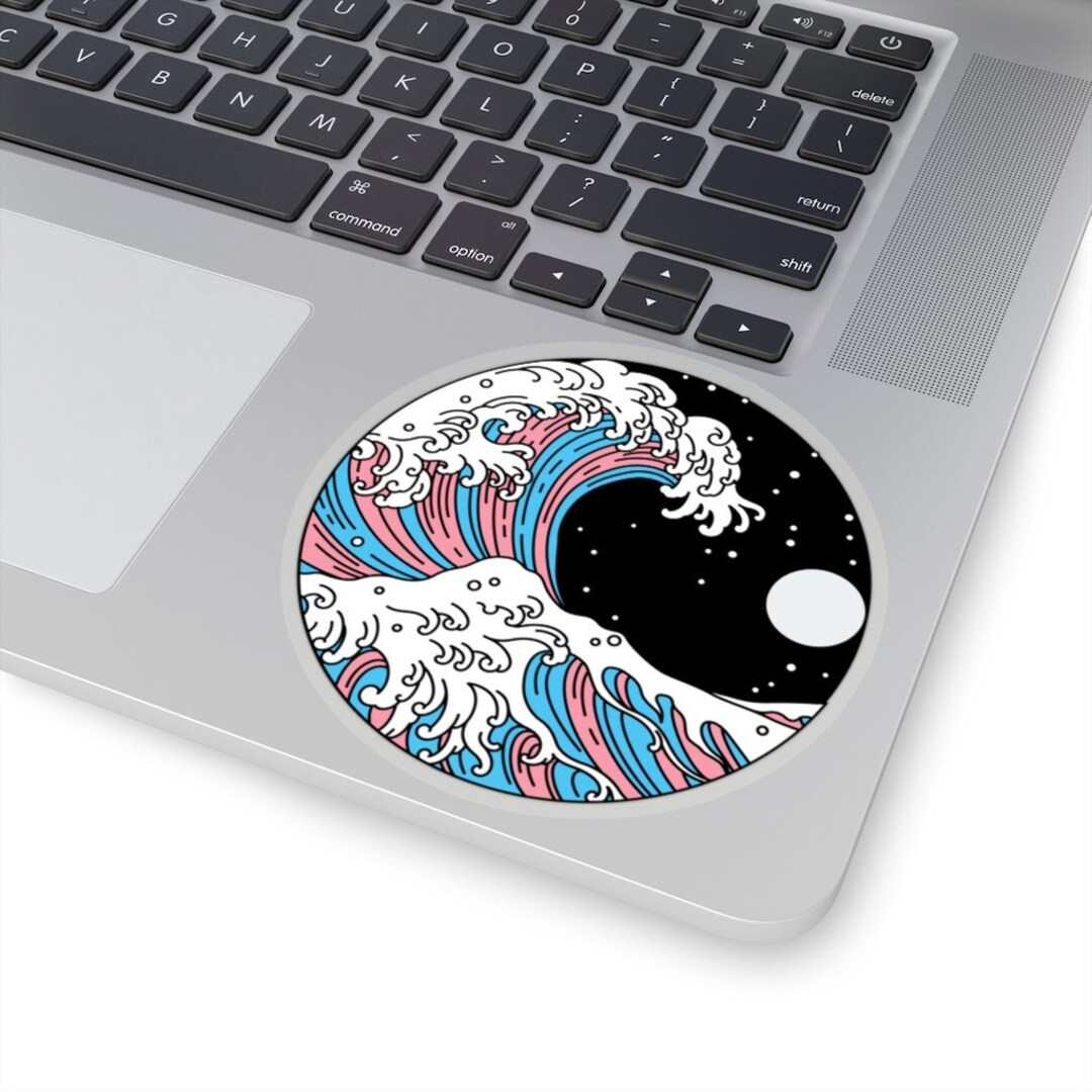 Transgender Sticker, Trans Japanese Art Gift, Ftm Wave Decal, Mtf Flag ...