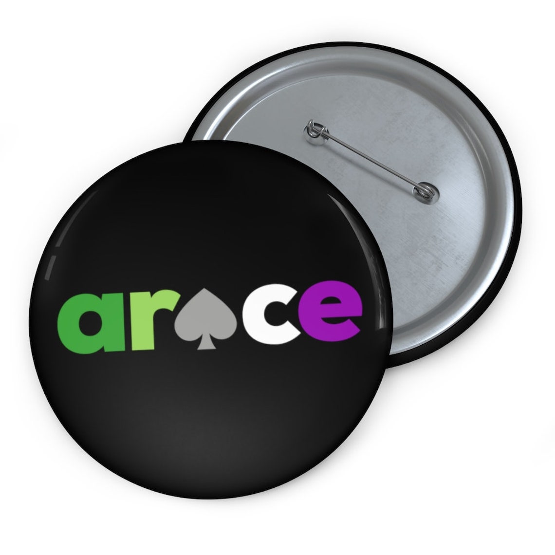 Aroace Pin Button Discreet Aro Ace Flag Aromantic Asexual - Etsy
