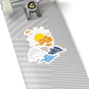 Aroace Flag Sticker, Aro Ace Sun Cloud Gift, Aromantic Asexual Decal ...