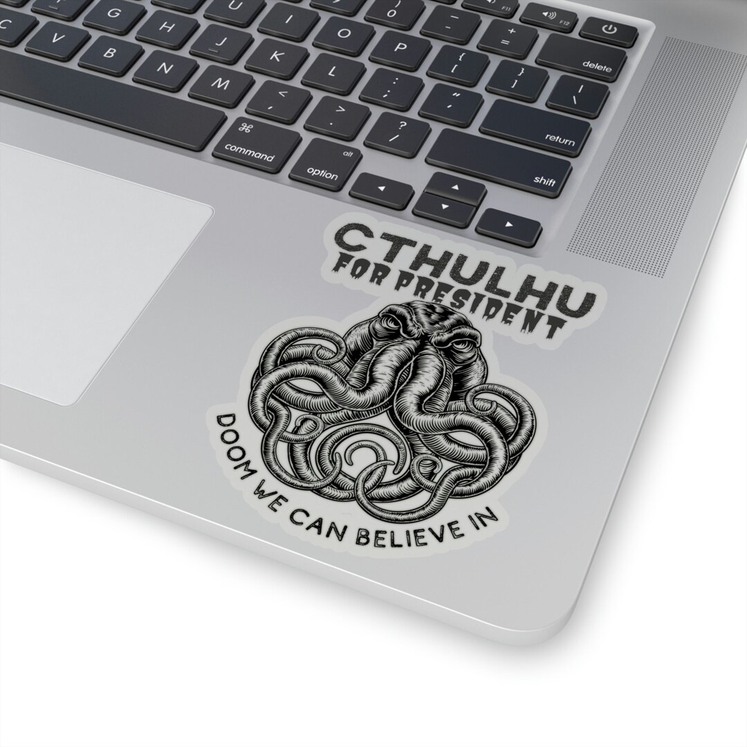 Cthulhu 2024 Sticker - Funny President Cthulu Decal - Kiss-cut Cthulhu ...