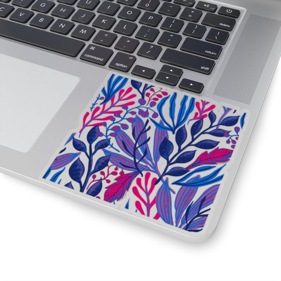 Bisexual Plants Sticker, Floral Bi Flag Gift, Flower Laptop Decal ...