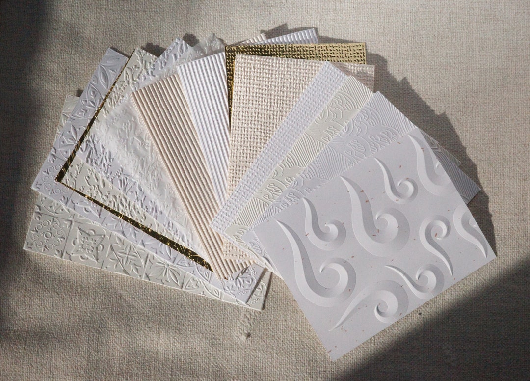 Assorted Embossed Papers Set of 14 Approx. A6 - Etsy