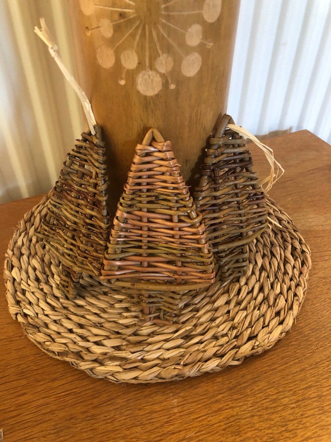 Homemade Rustic Willow Christmas Tree Decoration - Etsy UK