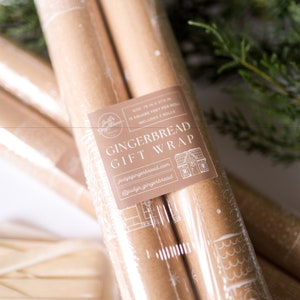Gingerbread House Gift Wrap - 2 Rolls - Etsy