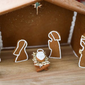 Nativity Gingerbread Template | Printable Manger Pattern | DIY ...