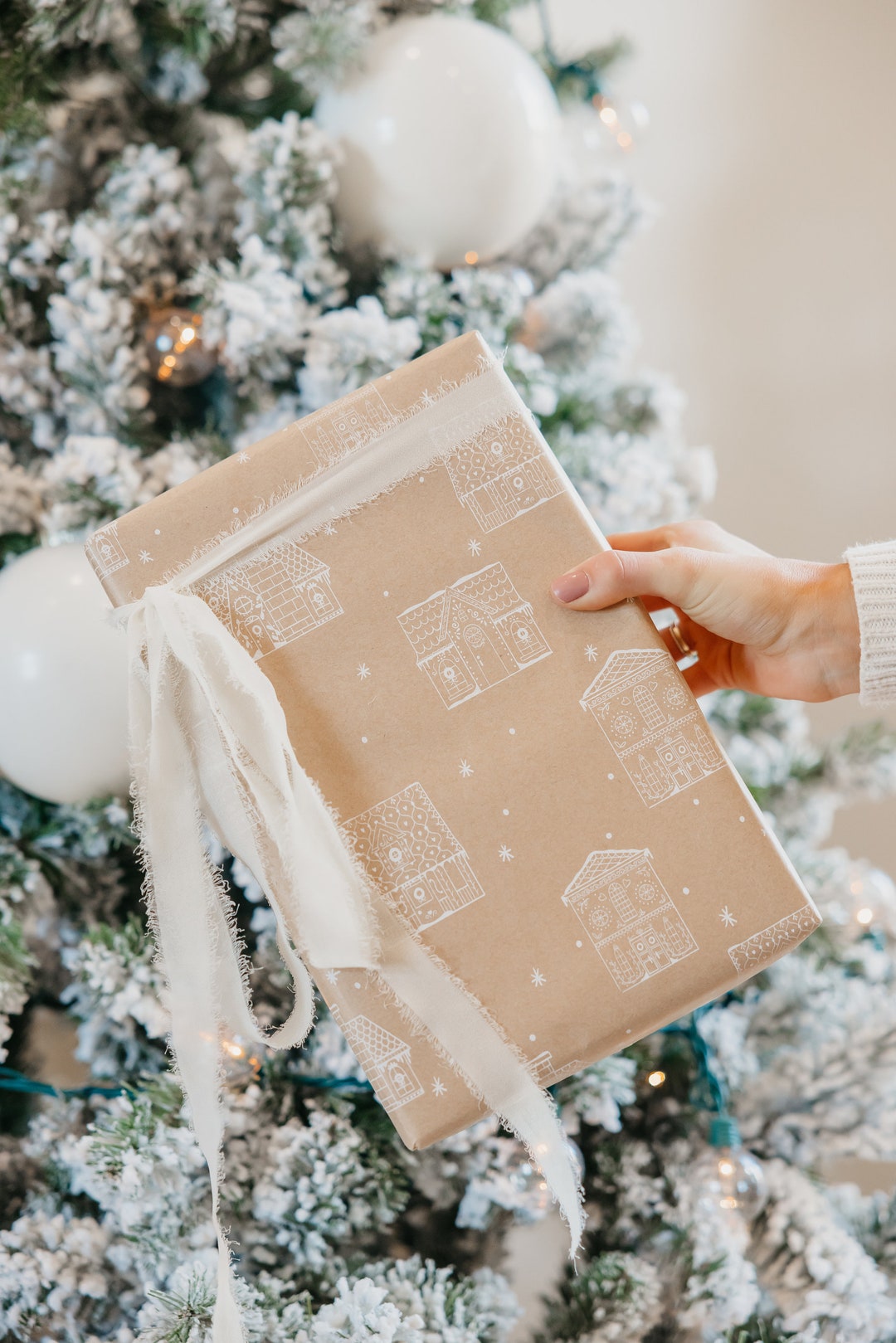 Gingerbread House Gift Wrap - 2 Rolls - Etsy