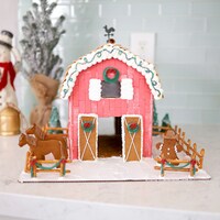 Barn [gingerbread Template] With Horses - Etsy