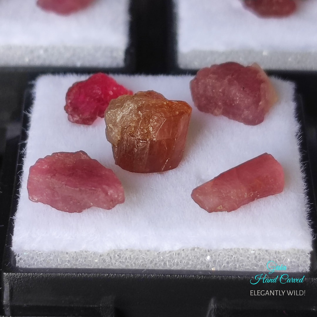 Pink Tourmaline Box, Raw Rubellite Loose, Pink Tourmaline Crystal ...