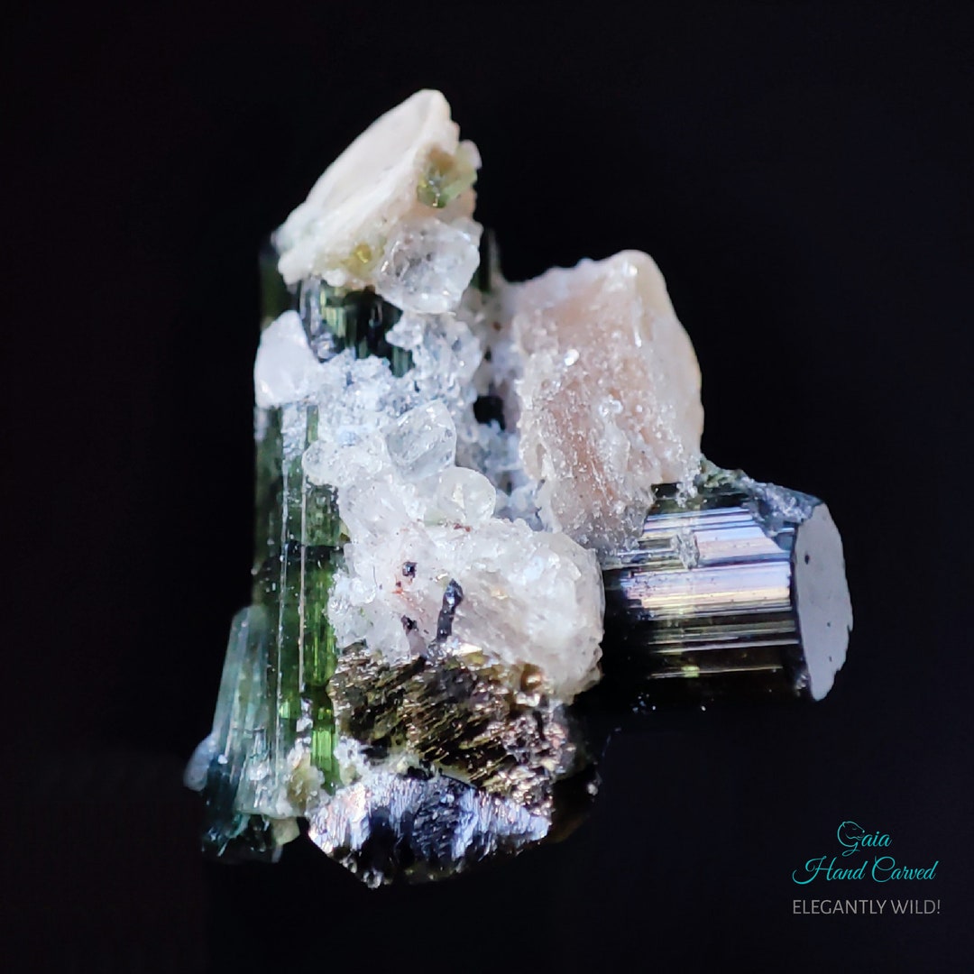 Rough Green Tourmaline Druse, Elbaite Tourmaline, Natural Raw Verdelite ...