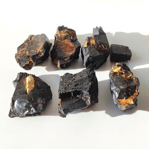 Rough Jet, Large Raw Jet, Rare Specimen of Natural Jet Spain, Healing ...