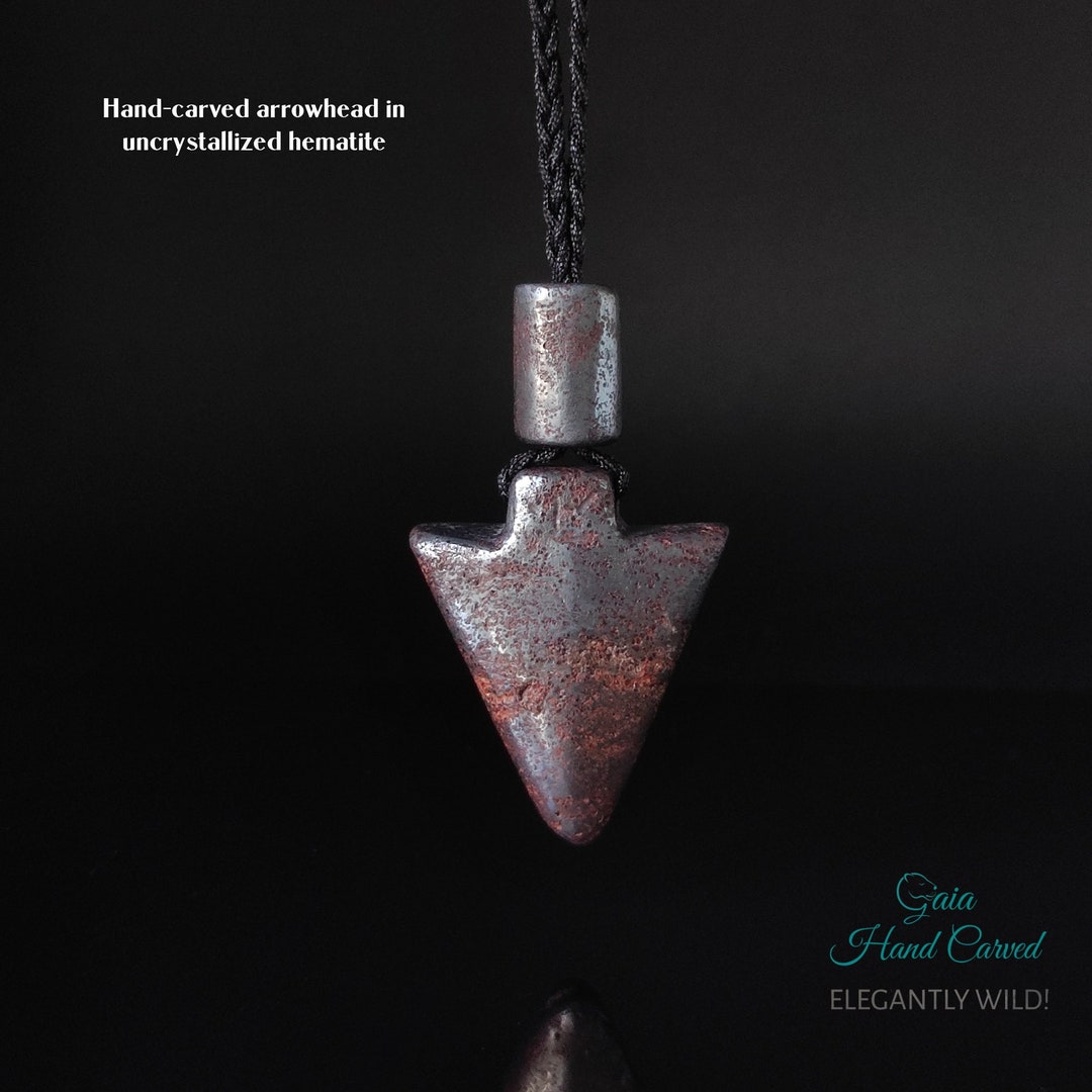 Stone Arrowhead Necklace, Arrowhead Pendant Men, Neolithic Necklace ...