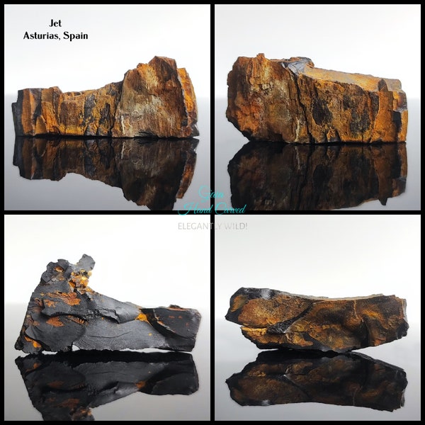 Jet Black Stone - Etsy