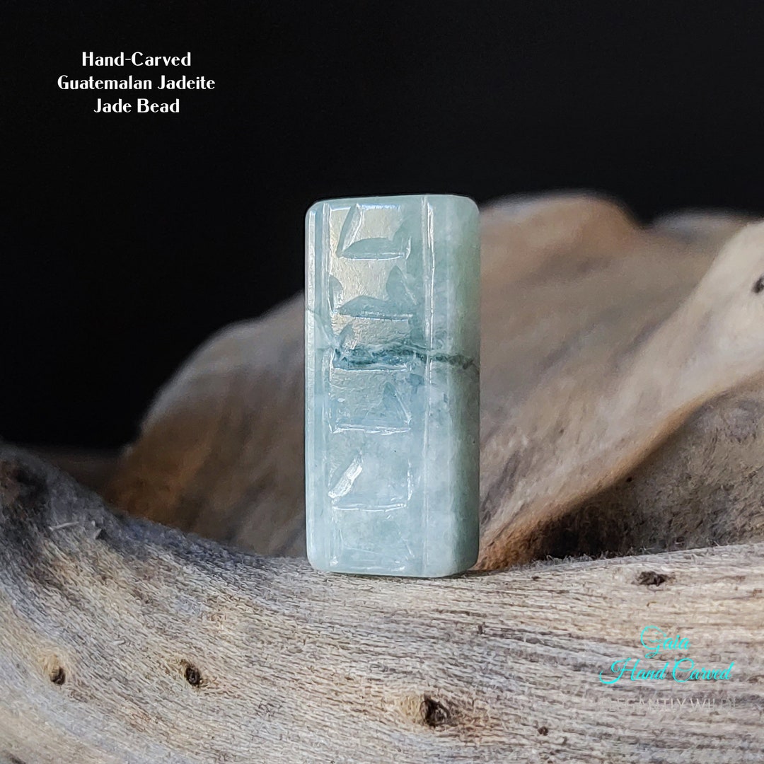 Guatemalan Jade Jadeite Bead, Hand-carved Stone Jade, Stone Handmade ...