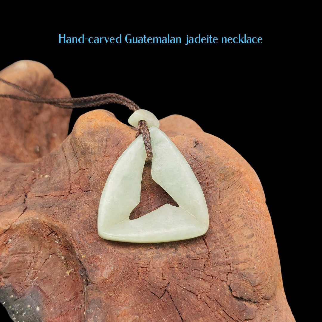 Guatemalan Jadeite Jade Triangle Necklace Adjustable Rope - Etsy