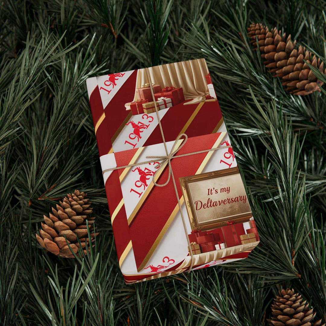 DST Deltaversary Gift Wrapping Paper, Red Elephant Design - Etsy