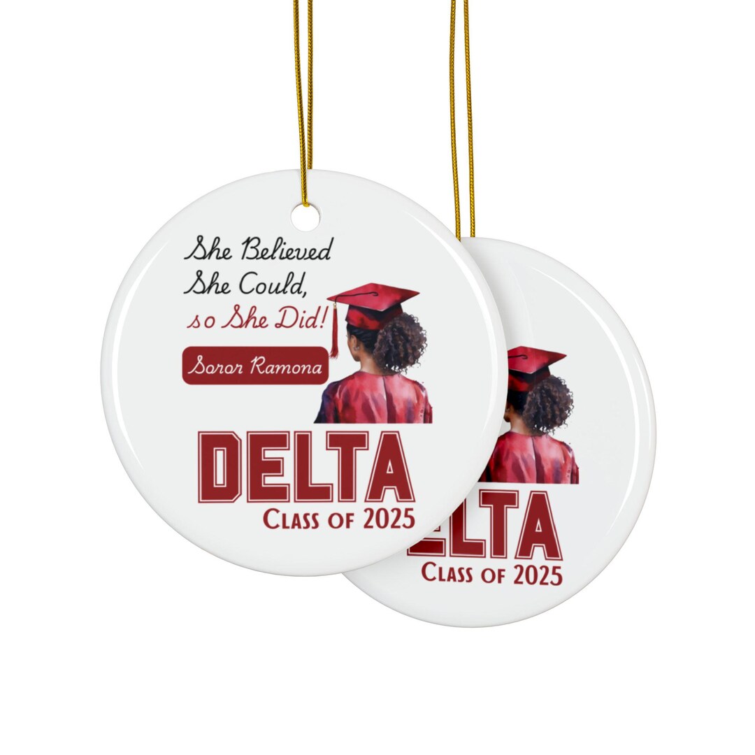 Personalized DST Graduation Ceramic Ornaments, Custom Celebration Decor ...