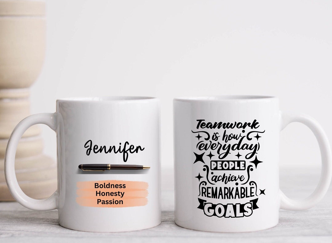 Personalized Teamwork How Ordinary People Achieve Quote Ceramic Mug ...