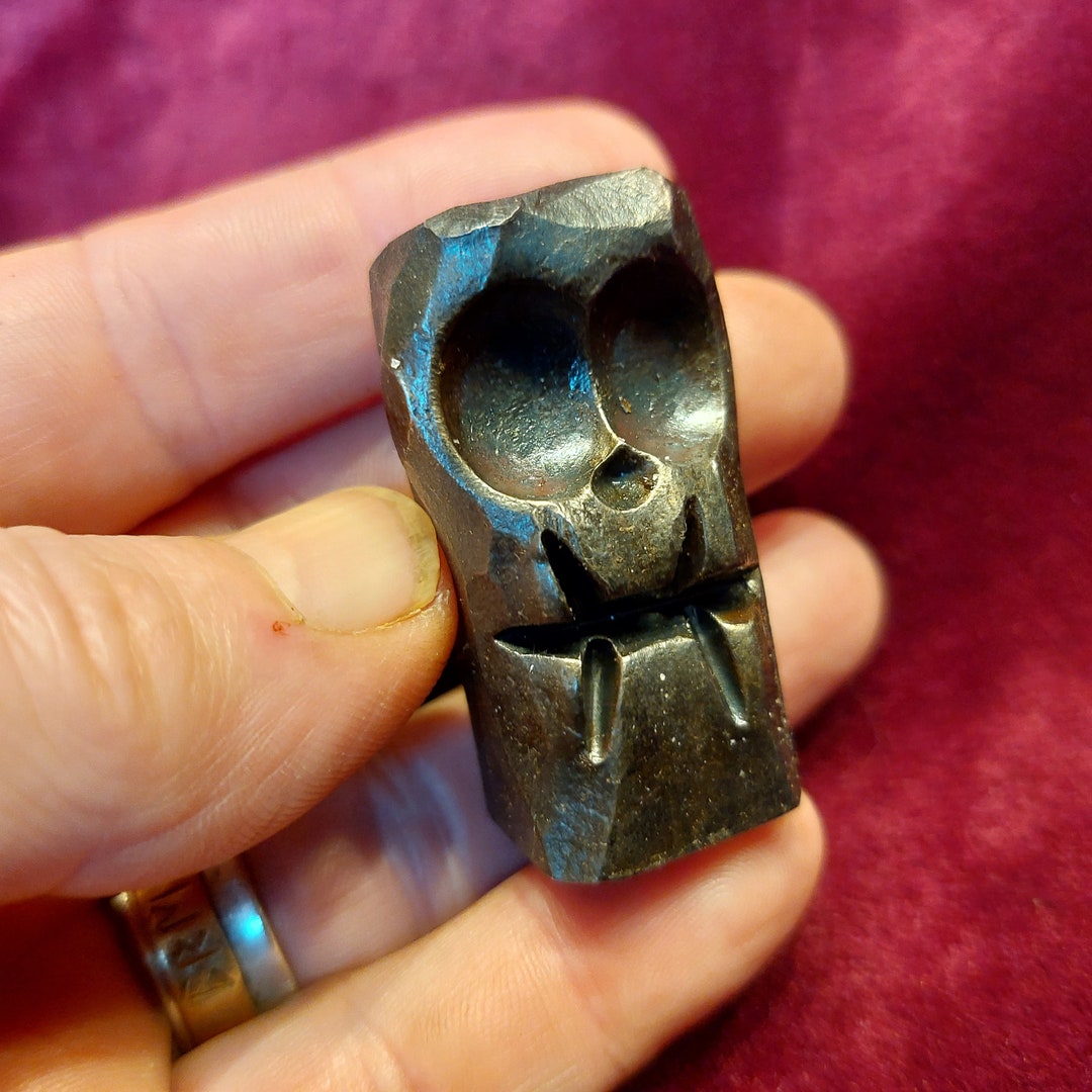 Hand Forged Steel Skull - Blacksmith Made, Solid Steel, Gift, Party ...