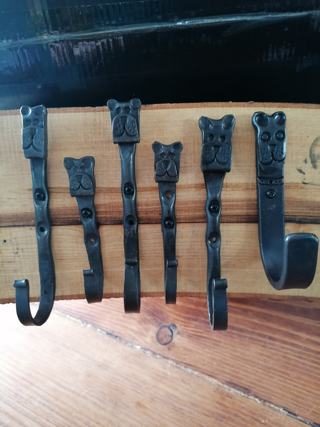 Hand Forged Dog Face Hooks a Must for Dog Lovers - Etsy