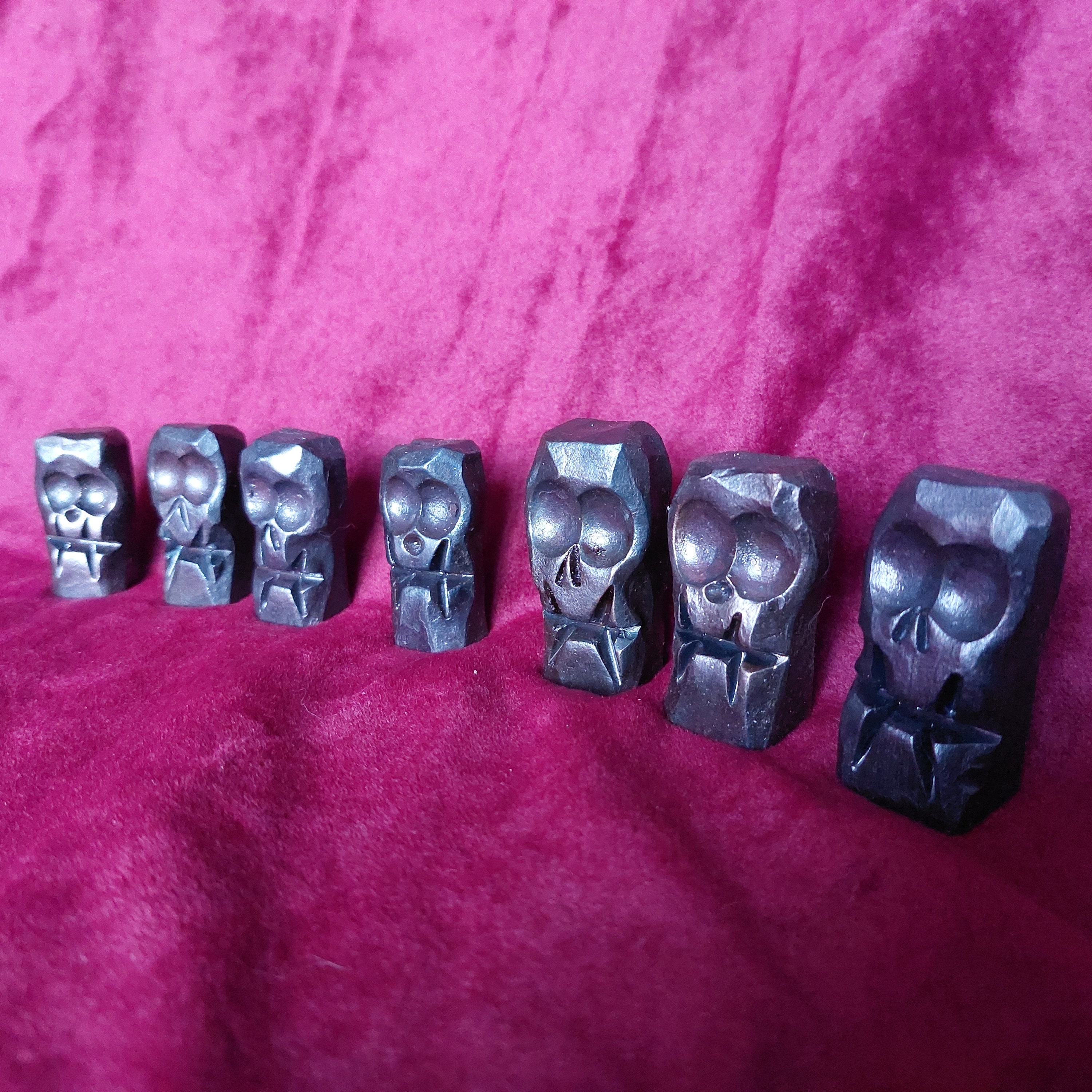 Hand Forged Steel Skull Blacksmith Made, Solid Steel, Gift, Party ...