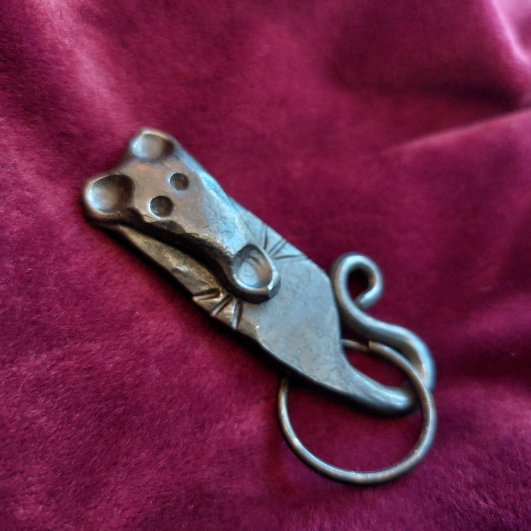 Hand Forged Mouse Mice Key Ring - Etsy