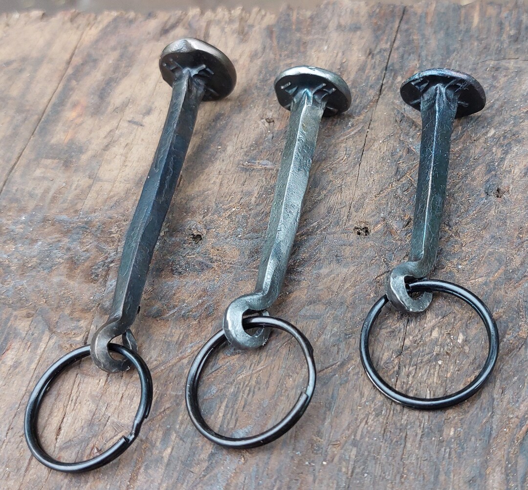 Hand Forged Nail Key Ring - Ideal Gift for Folks Who Like Nails ...