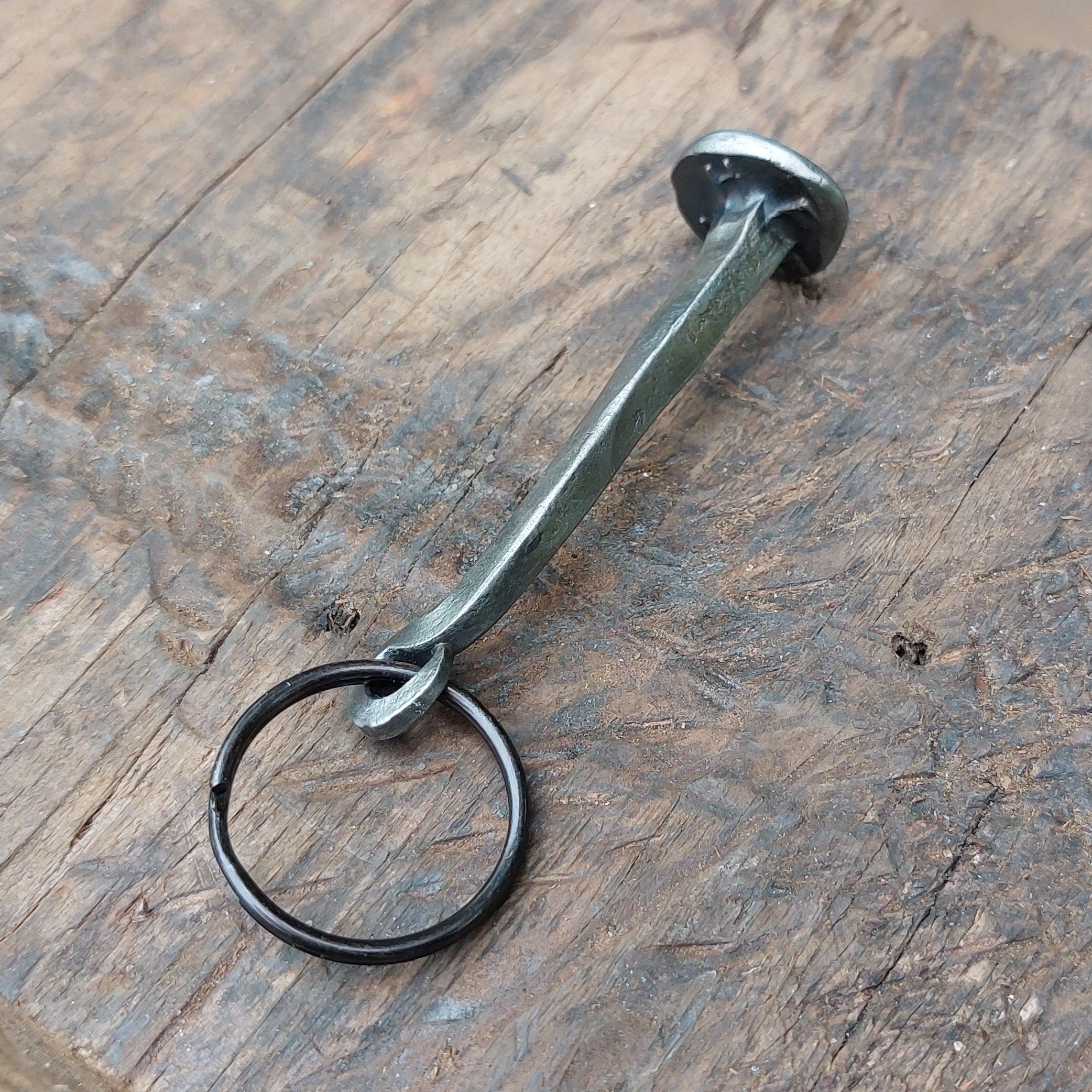 Hand Forged Nail Key Ring Ideal Gift for Folks Who Like Nails Original ...