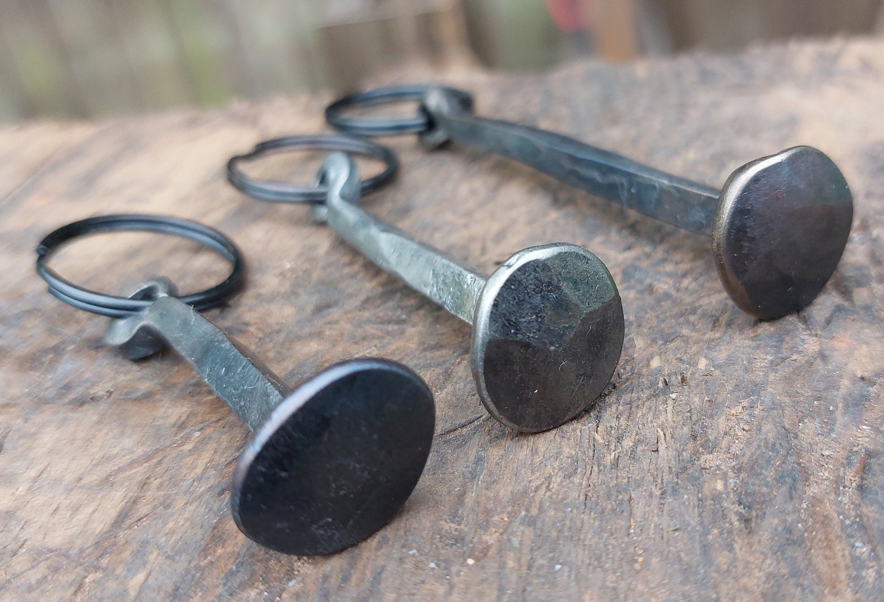 Hand Forged Nail Key Ring Ideal Gift for Folks Who Like Nails Original ...