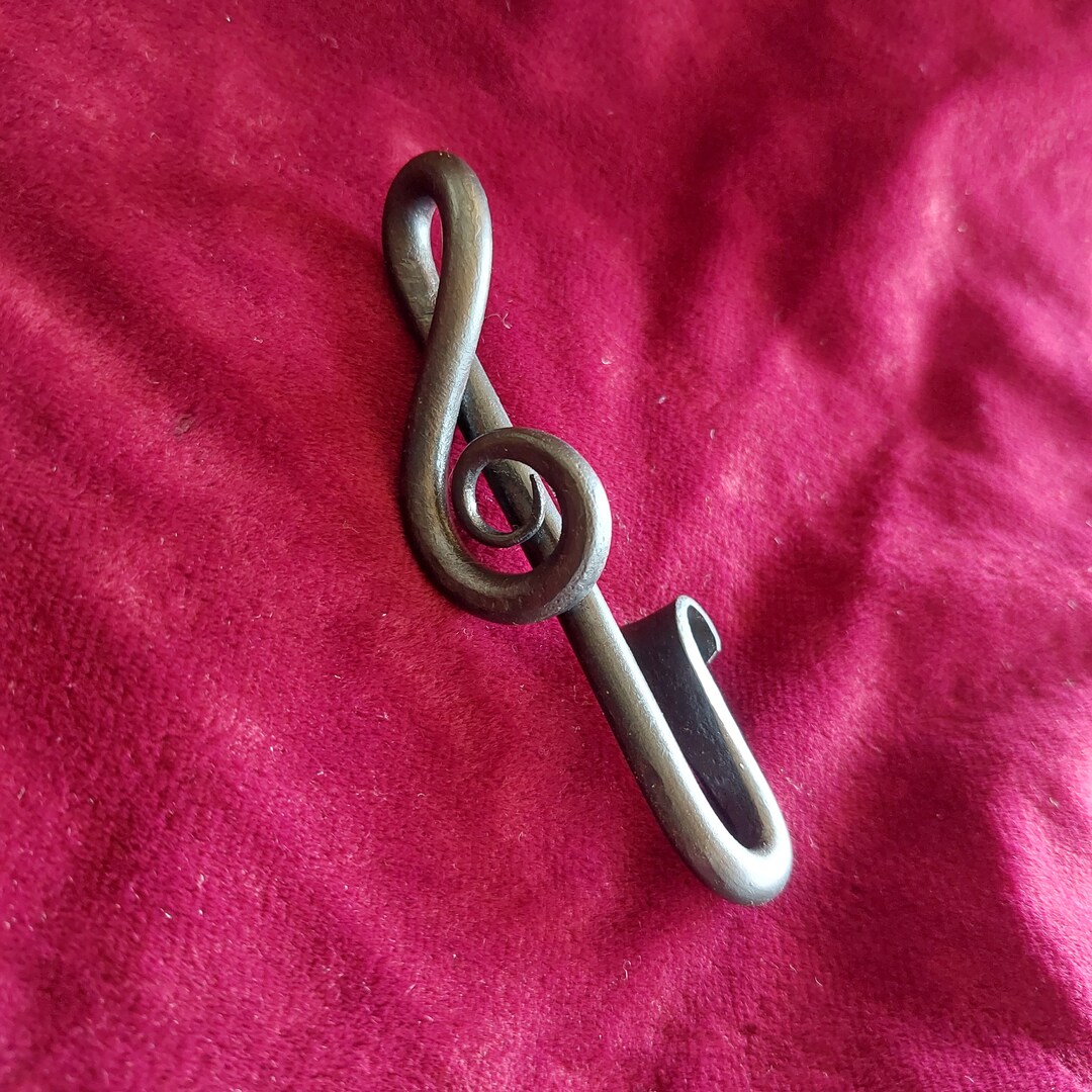Hand Forged Treble Clef Bottle Opener Blacksmith Made, Solid Steel ...