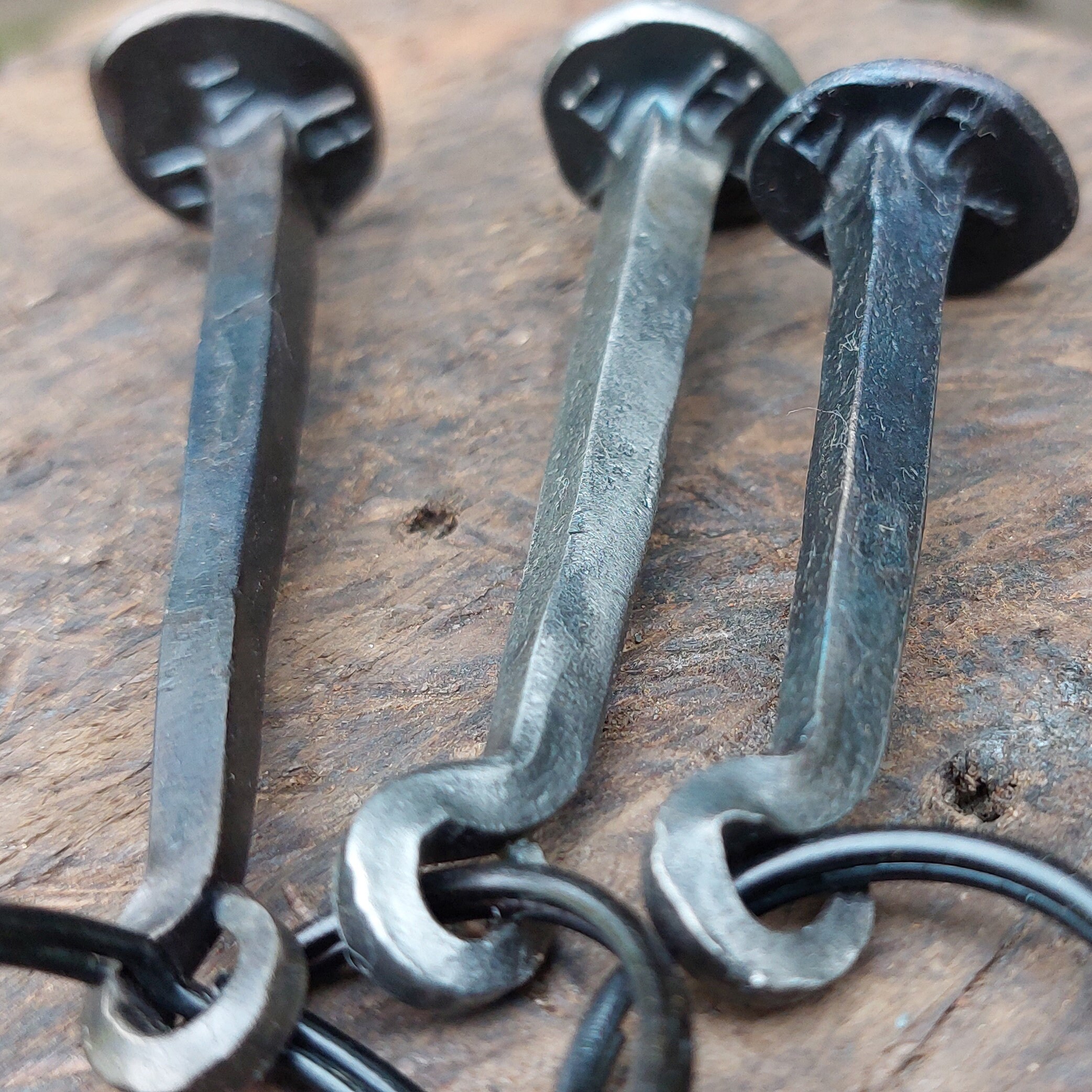 Hand Forged Nail Key Ring Ideal Gift for Folks Who Like Nails Original ...