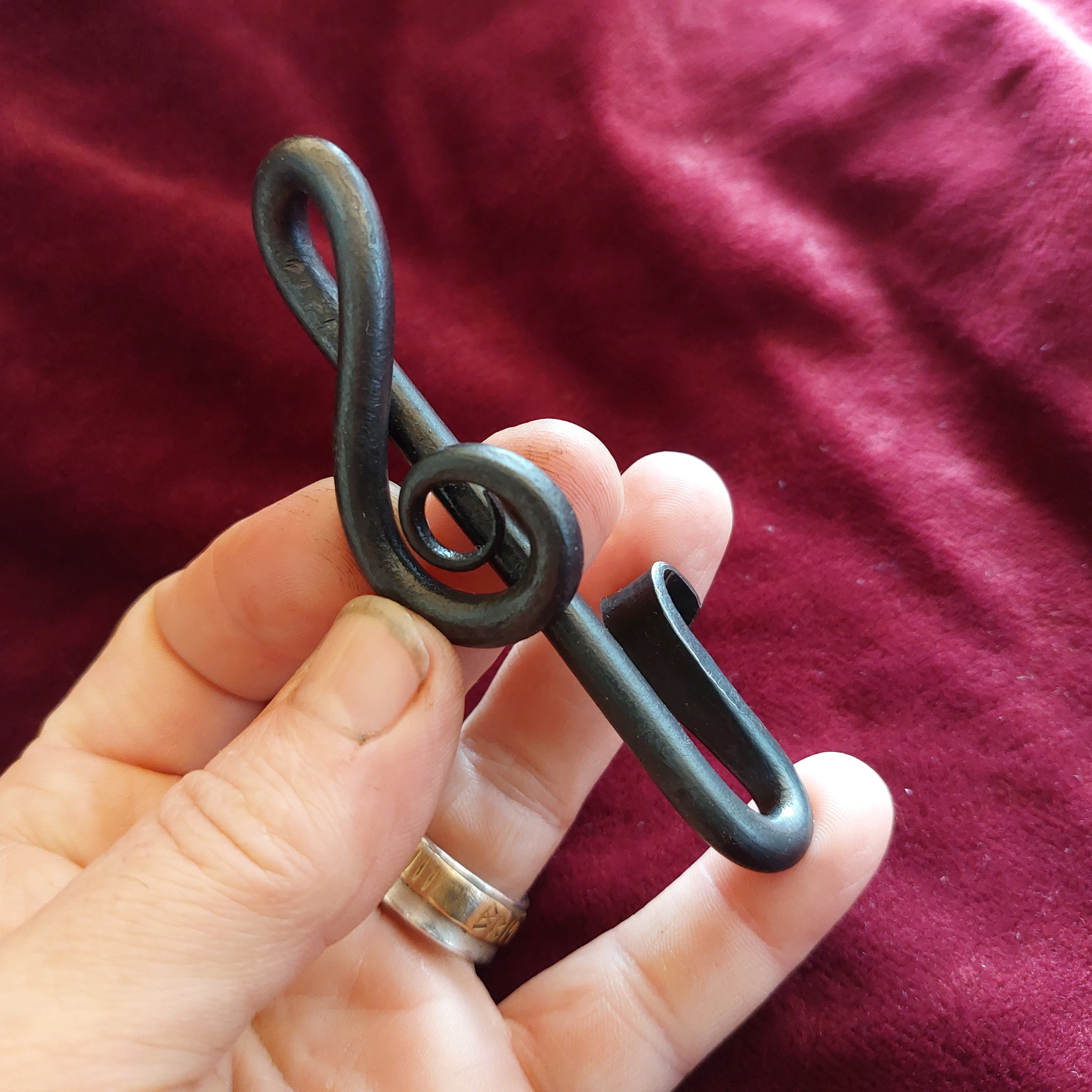 Hand Forged Treble Clef Bottle Opener - Blacksmith Made, Solid Steel ...
