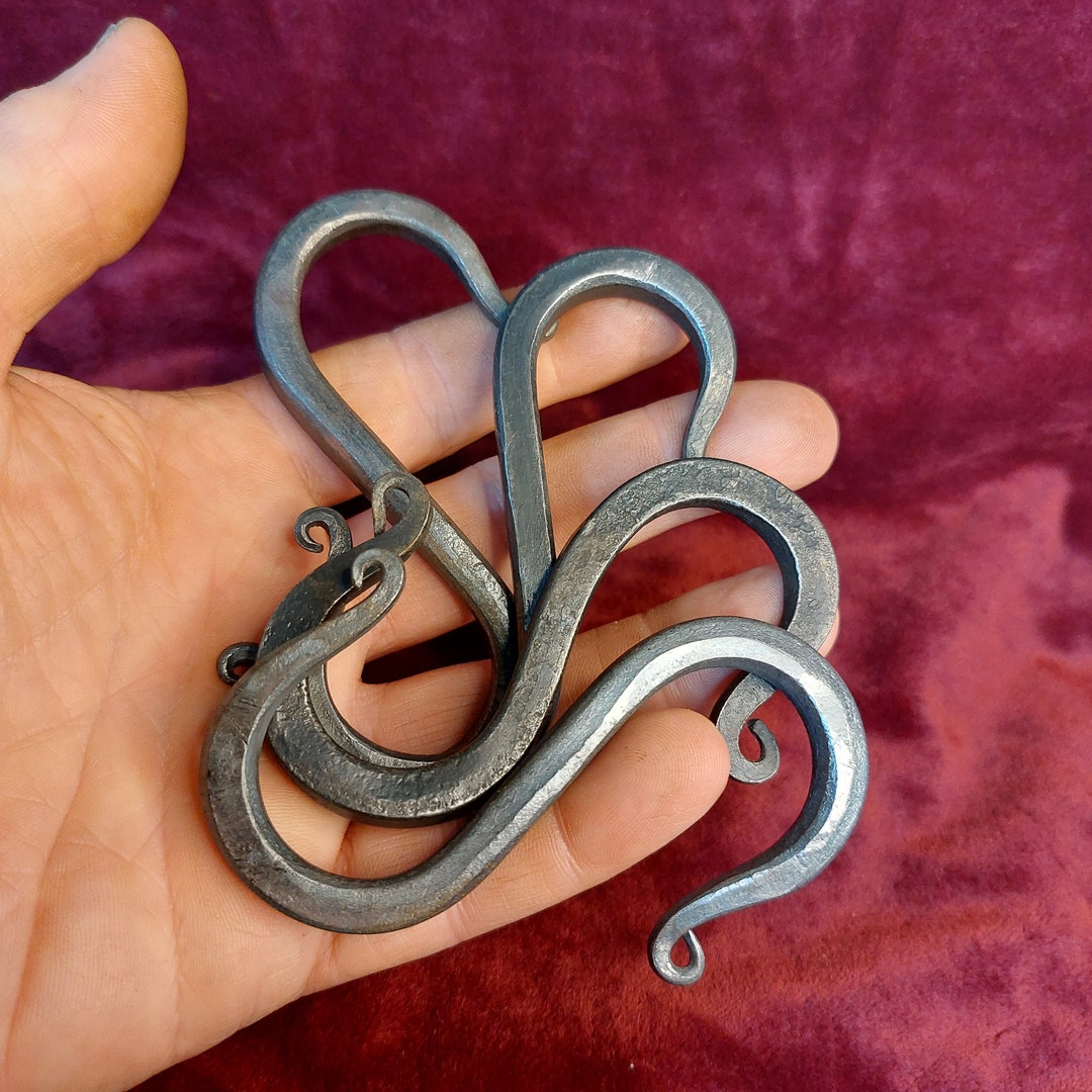 Hand Forged 'S' Hooks Scrolled Ends - Etsy