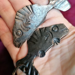Hand Forged Fish Key Ring Ideal Gift for Fisherpeople and Lovers of the ...