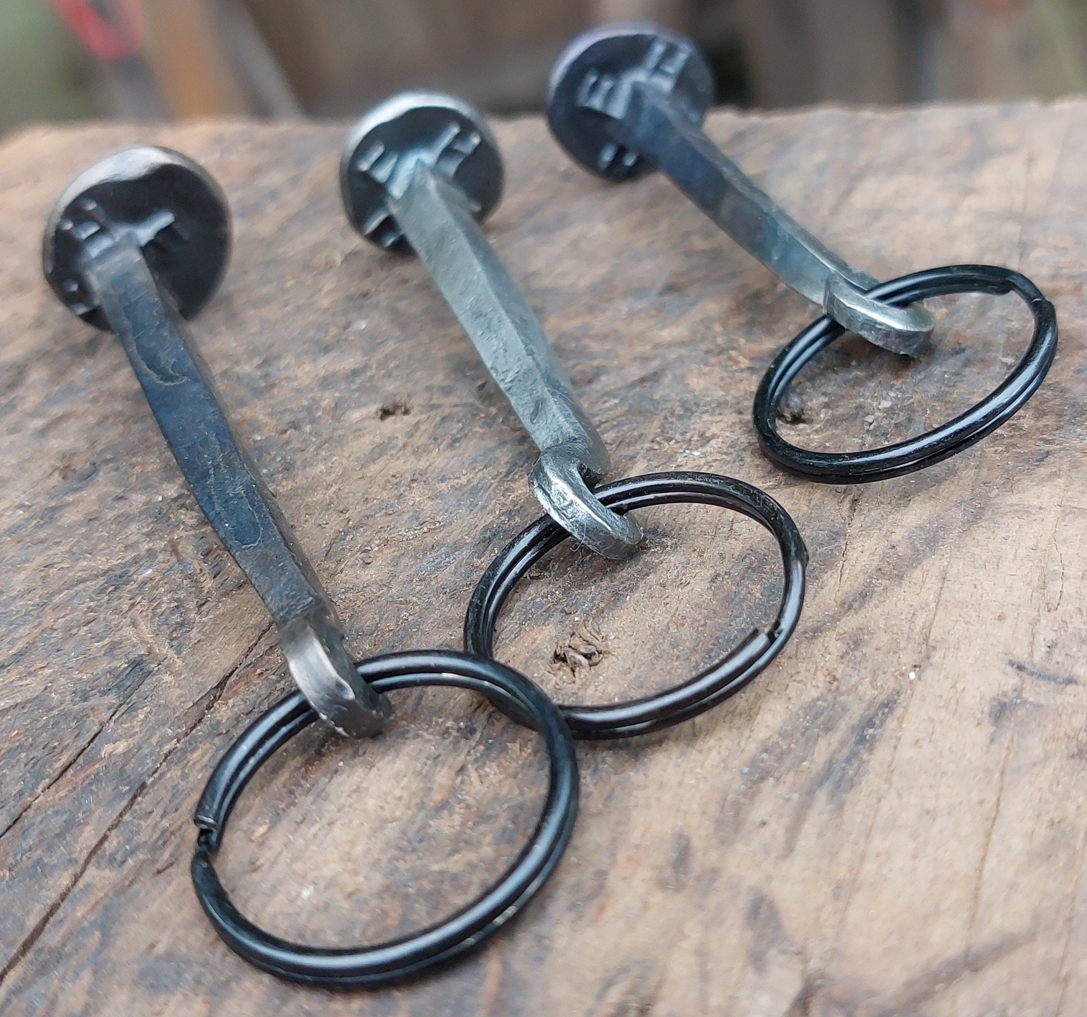 Hand Forged Nail Key Ring Ideal Gift for Folks Who Like Nails Original ...