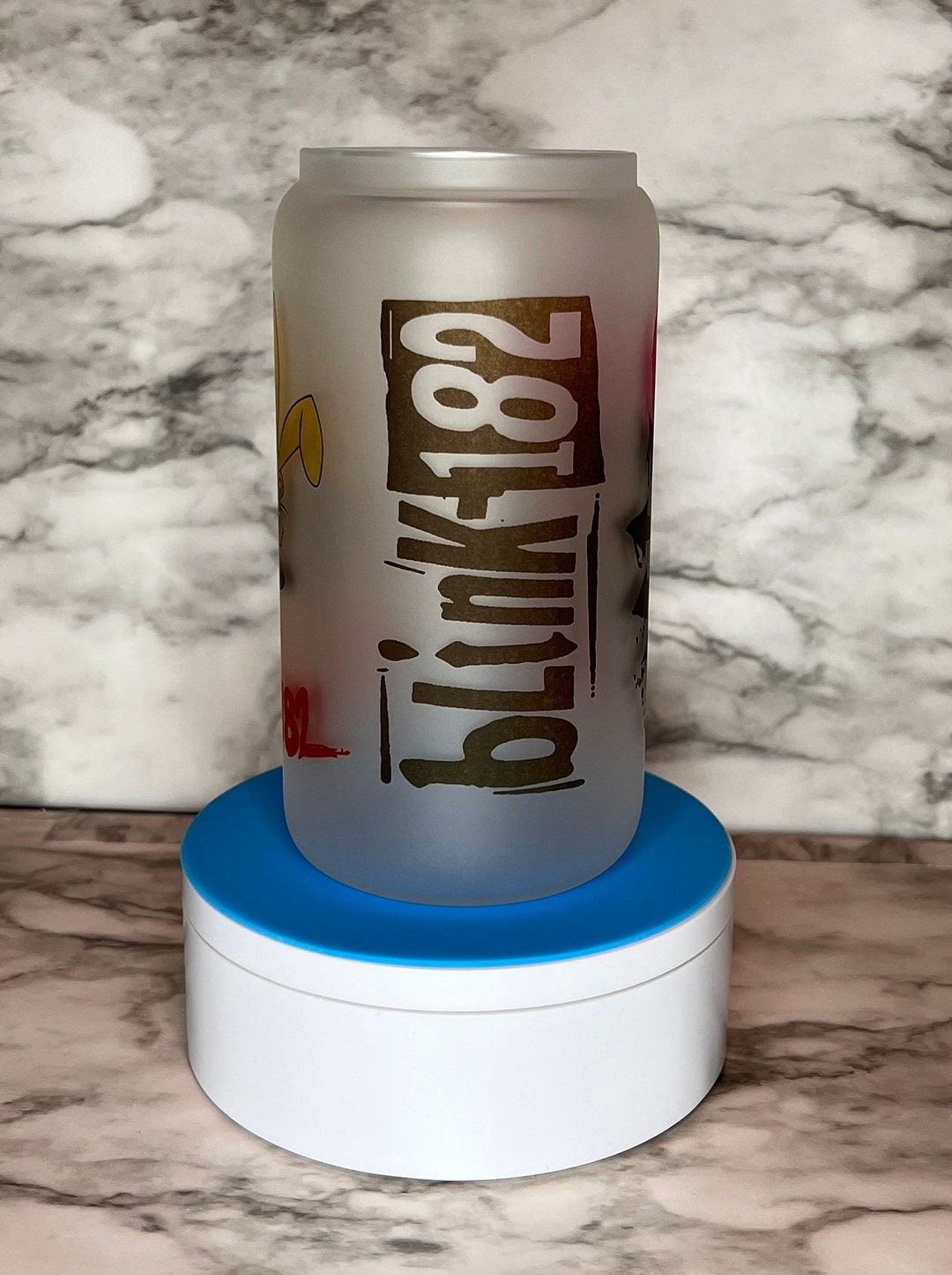 Blink 182 Frosted Beer Can Glass 16 Oz Blink 182 Logo Glass - Etsy