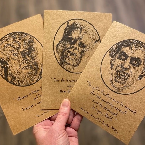 Werewolf Cards - Etsy