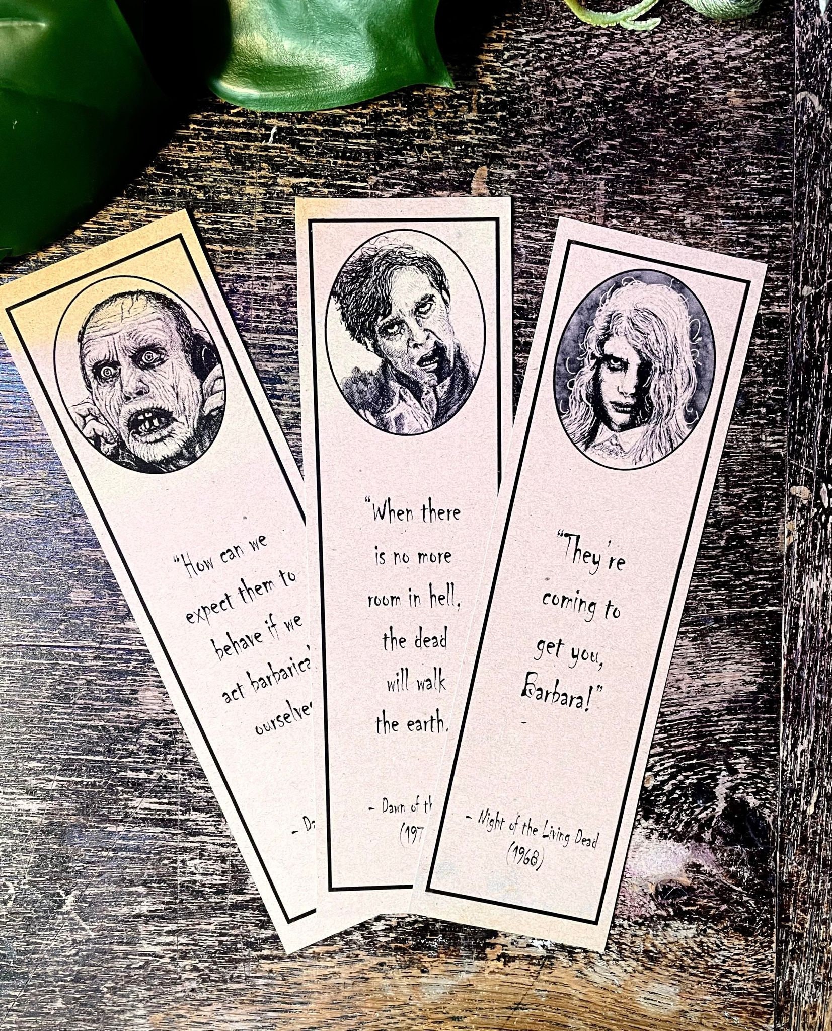 Zombie Bookmark Set of 3/original Art Print Bookmarks - Etsy