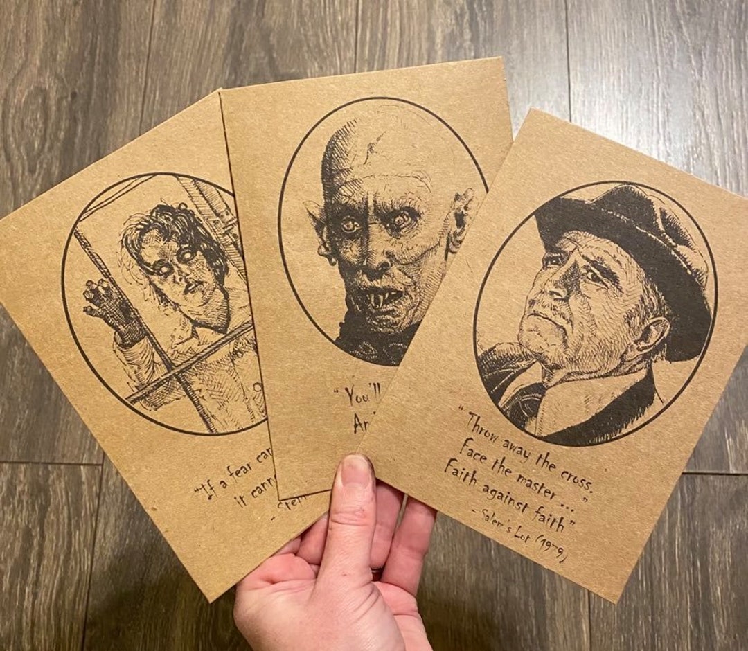 Salems Lot Greeting Card Set /original Art Print Cards/mr Barlow/salems Lot Cards/vampire Cards ...