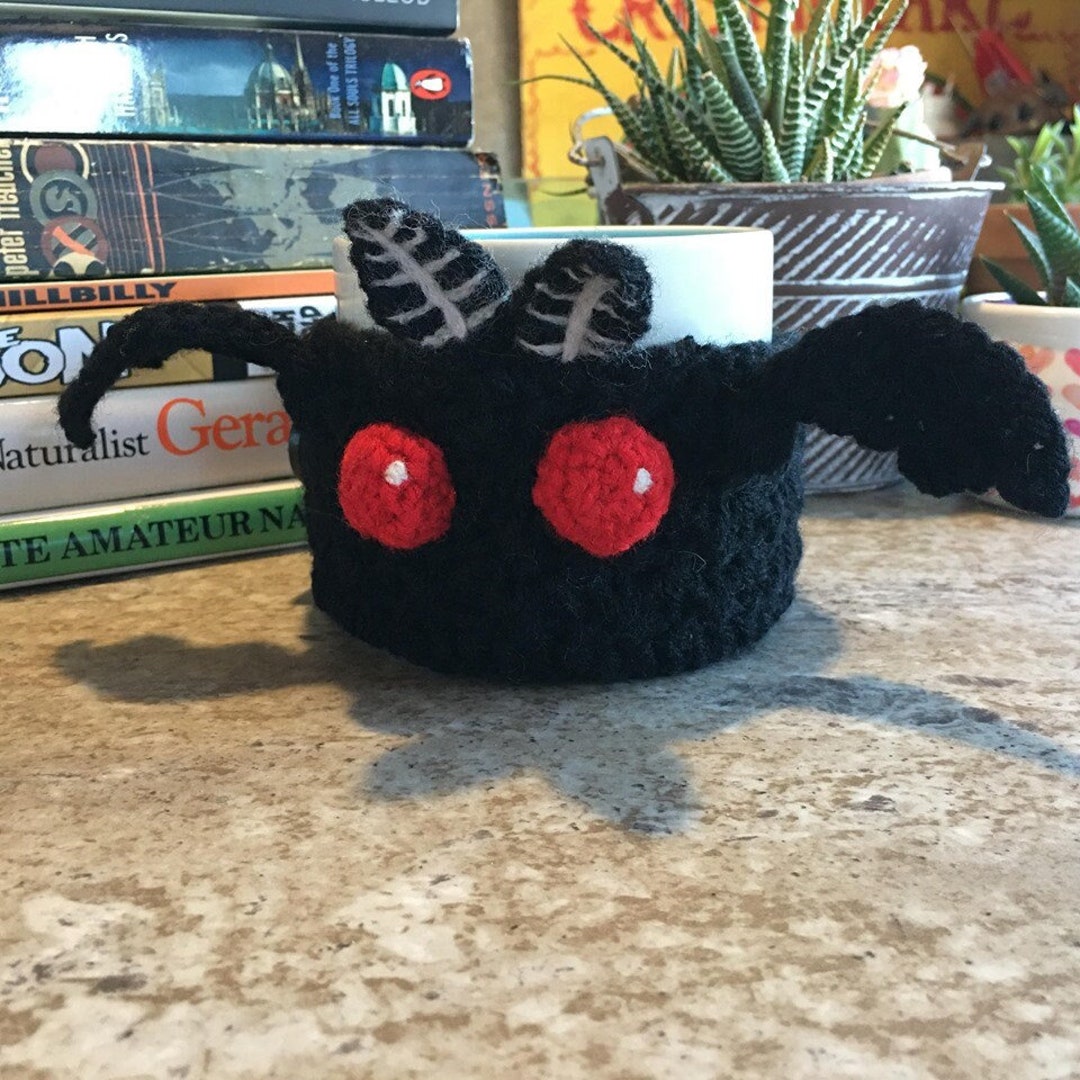 Cute Mothman Cup Cozy/mothman Mug Cozy/crochet Coffee - Etsy