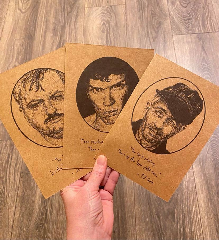 Serial Killer Greeting Card Set/art Print Blank Card/john - Etsy