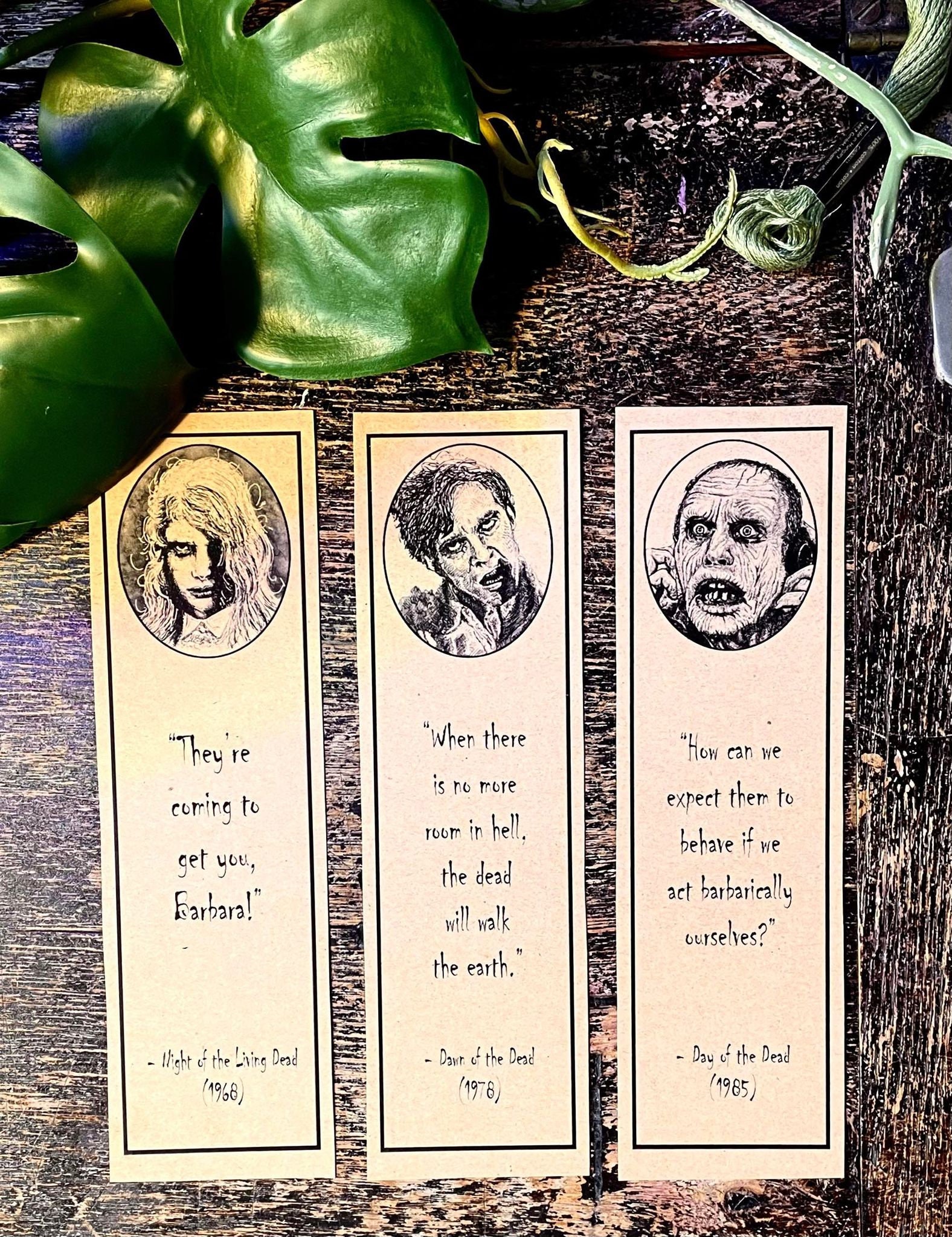 Zombie Bookmark Set of 3/original Art Print Bookmarks - Etsy
